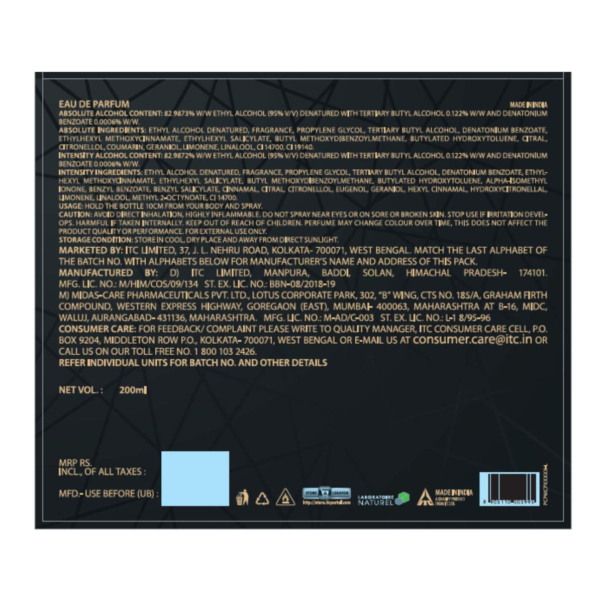 Buy Engage Gift - L'amante Moments Gift Box for Men & Women, Wedding Gift, 100ml – ENGAGE